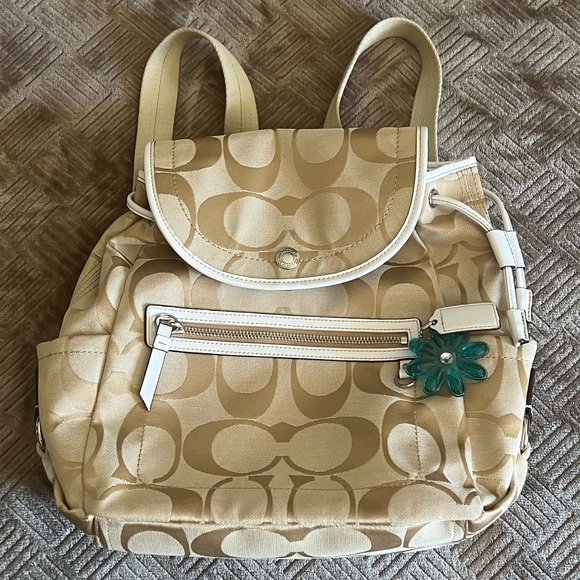 Coach | Bags | Vintage Coach Backpack Light Tan With Dark Tan Coach ...